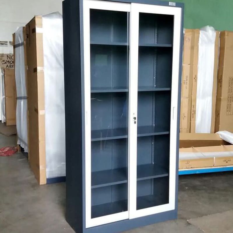 Lemari Besi Pintu Sliding Kaca Plat Emporium EC 13