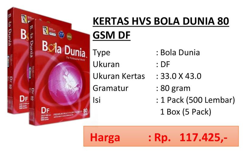 Kertas HVS 80 gram DF