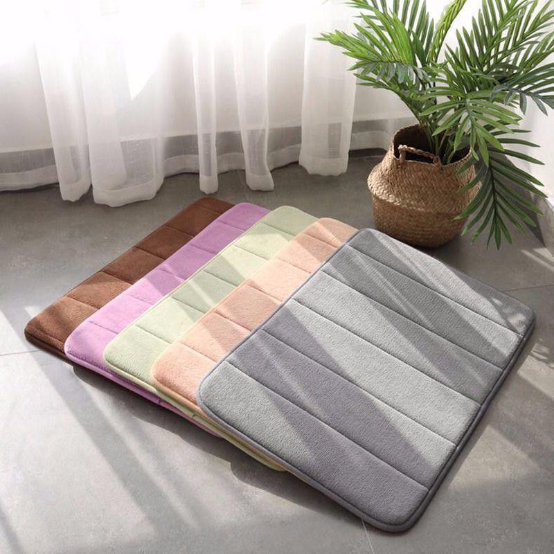 Keset kaki Bahan Memory Foam Menyerap Ukuran 40 x 60 - Biru