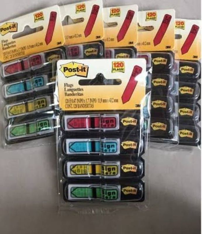 Penanda kertas POST-IT Flag sign here Arrow