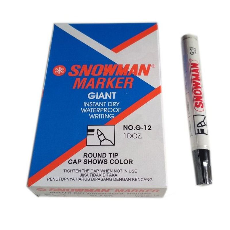 Spidol Snowman Permanen G 12 / Snowman Permanent Marker G 12 - Biru