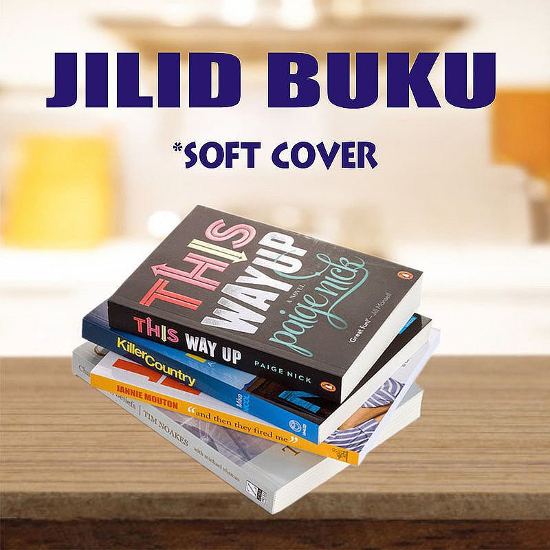 Jilid soft cover art paper A4/F4, tebal halaman 301 s/d 800