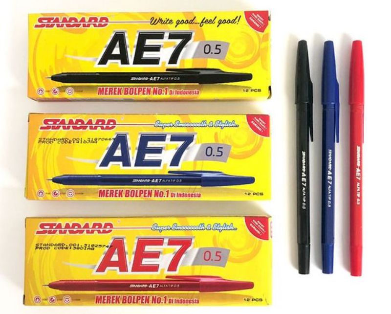 Pulpen standard AE7 1 pack - Biru