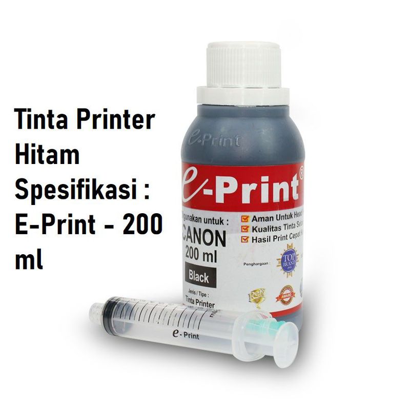 tinta printer hitam