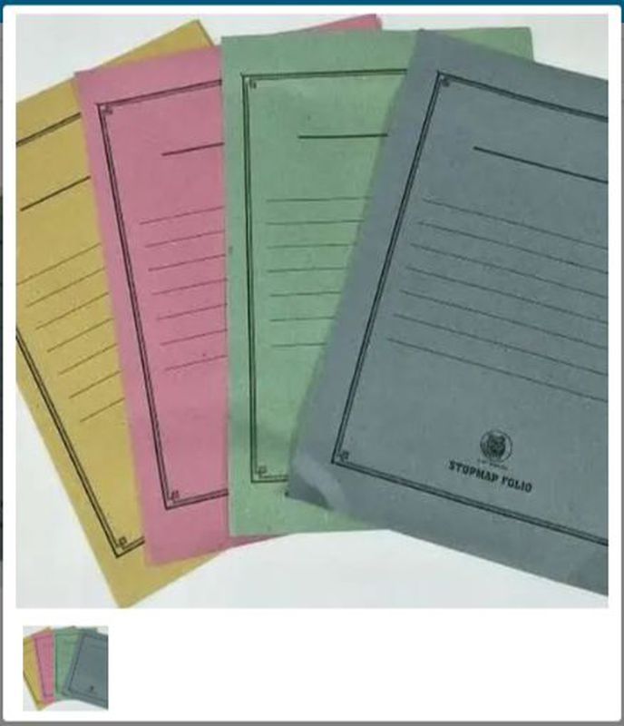 Stopmap Kertas Folio Biasa - Merah