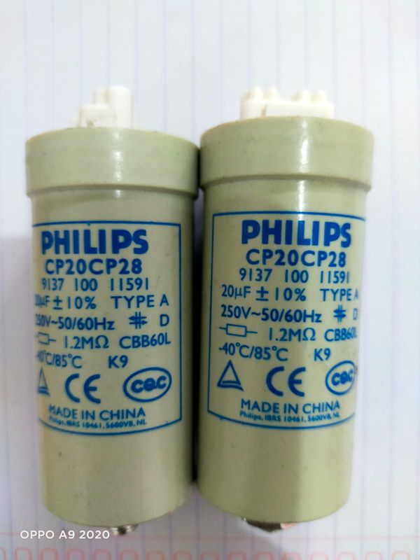 Kapasitor 20 micro ( komponen Lampu SON T 150 watt ( LPJU )