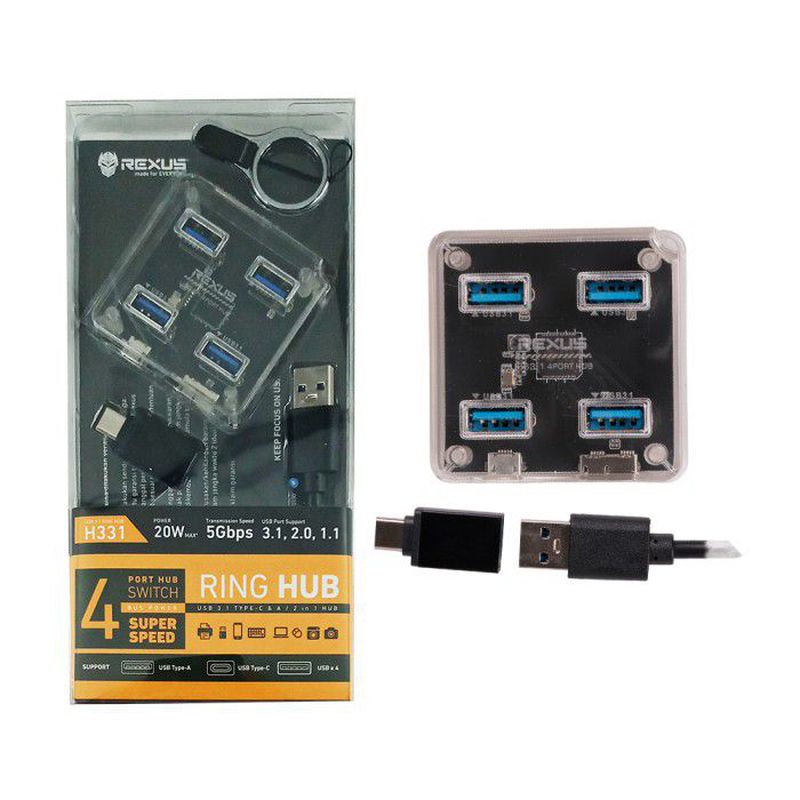 USB HUB 4 Port Rexus V3.0 RXH-331