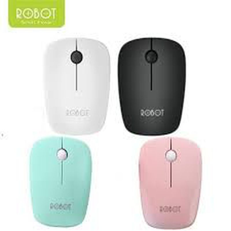 Mouse Wireless Robot M220 - Biru Muda