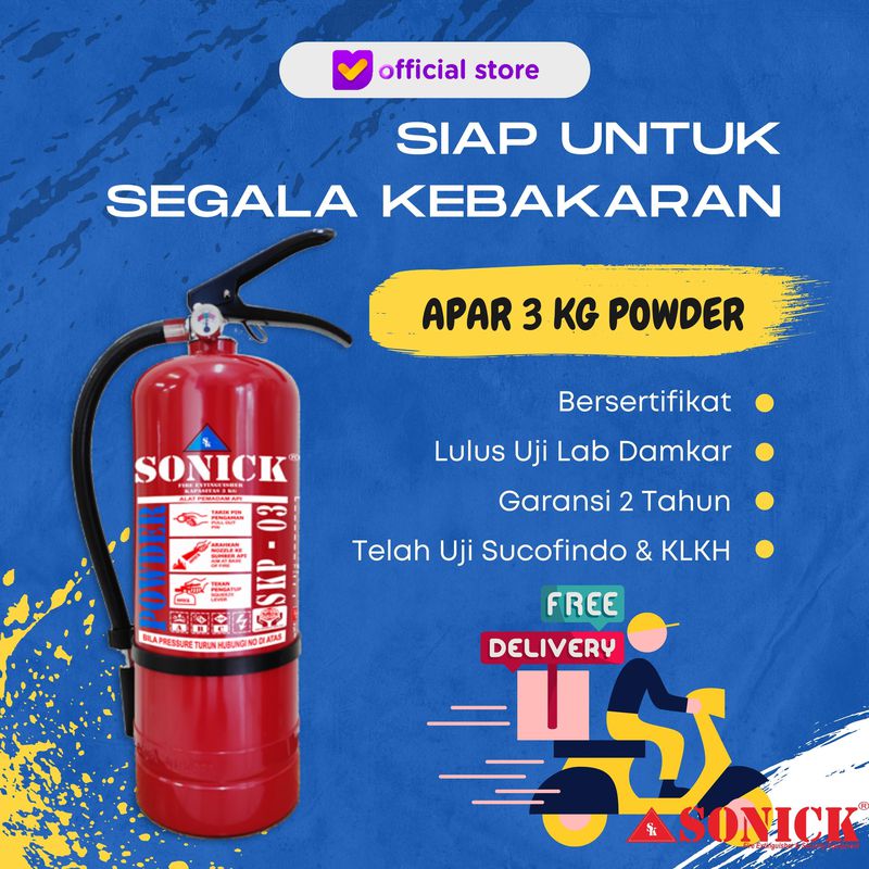 Tabung Apar 3 Kg Powder (Alat Pemadam Api Multipurpose)