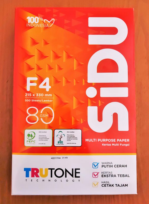 Kertas hvs folio F4 - 80 gram