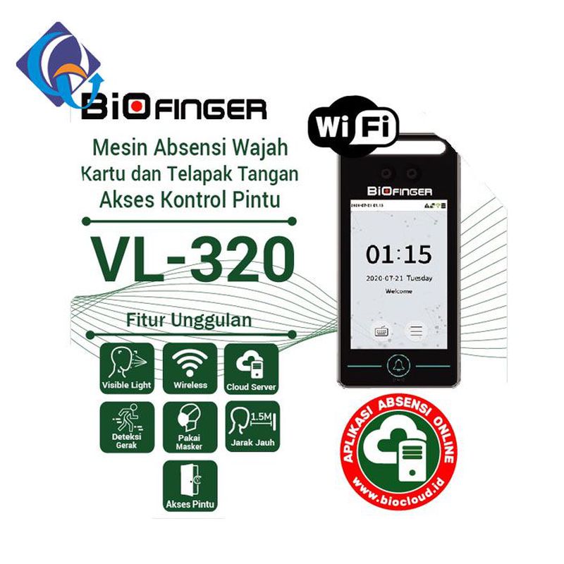MESIN ABSENSI WAJAH BIOFINGER VL-320 MESIN ABSENSI WAJAH BIOFINGER VL-320