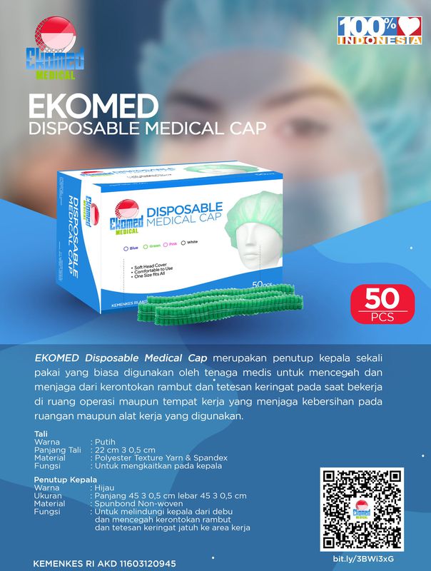 EKOMED Disposable Medical Cap (isi 50 pcs)