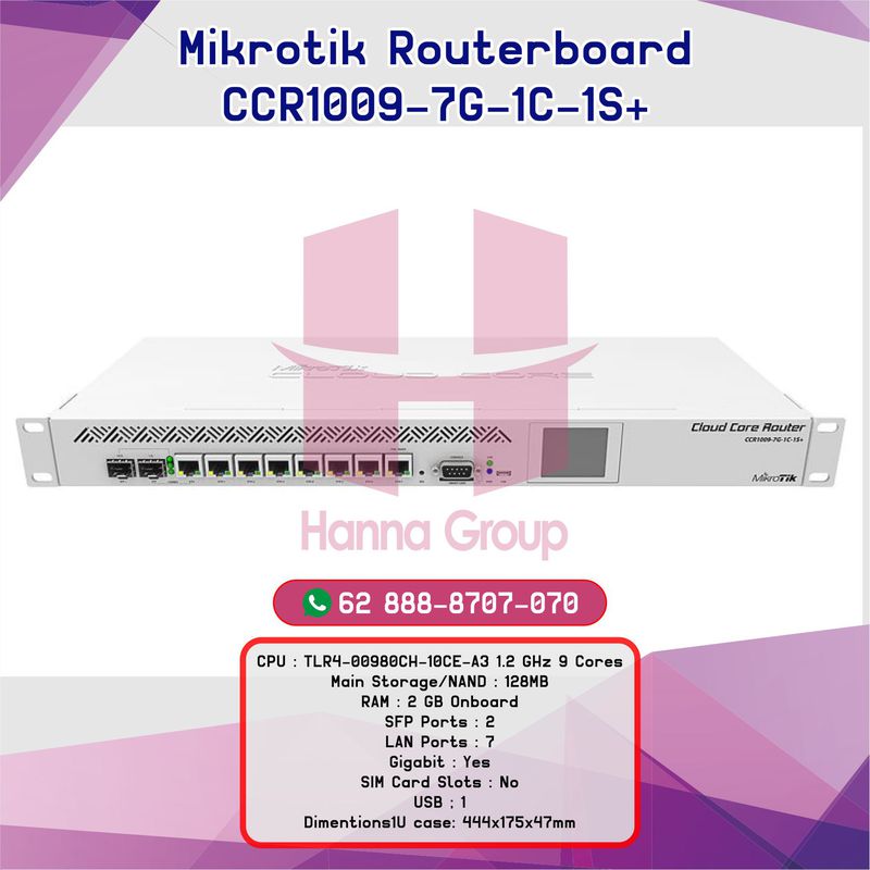 Mikrotik Routerboard CCR1009-7G-1C-1S+