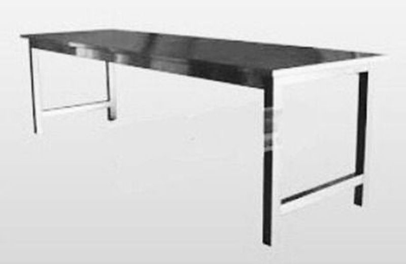 Meja Lab Permukaan Stainless/Metal