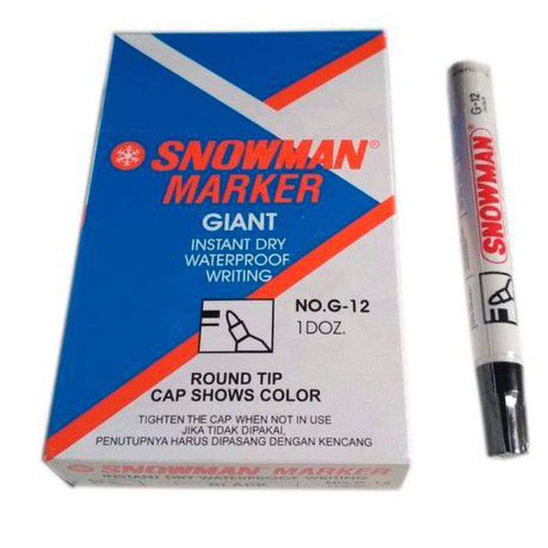 Spidol Snowman Permanent AG-12