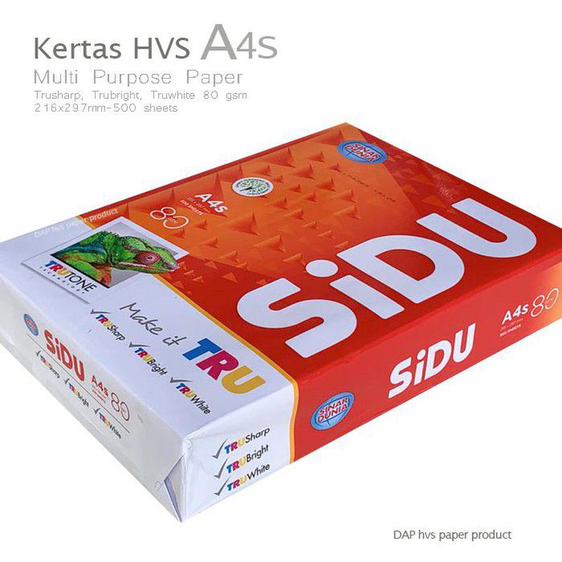 Kertas HVS A4S 80 Gsm Sinar Dunia