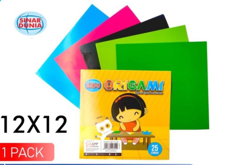 kertas Origami kecil ukuran 12 x 12
