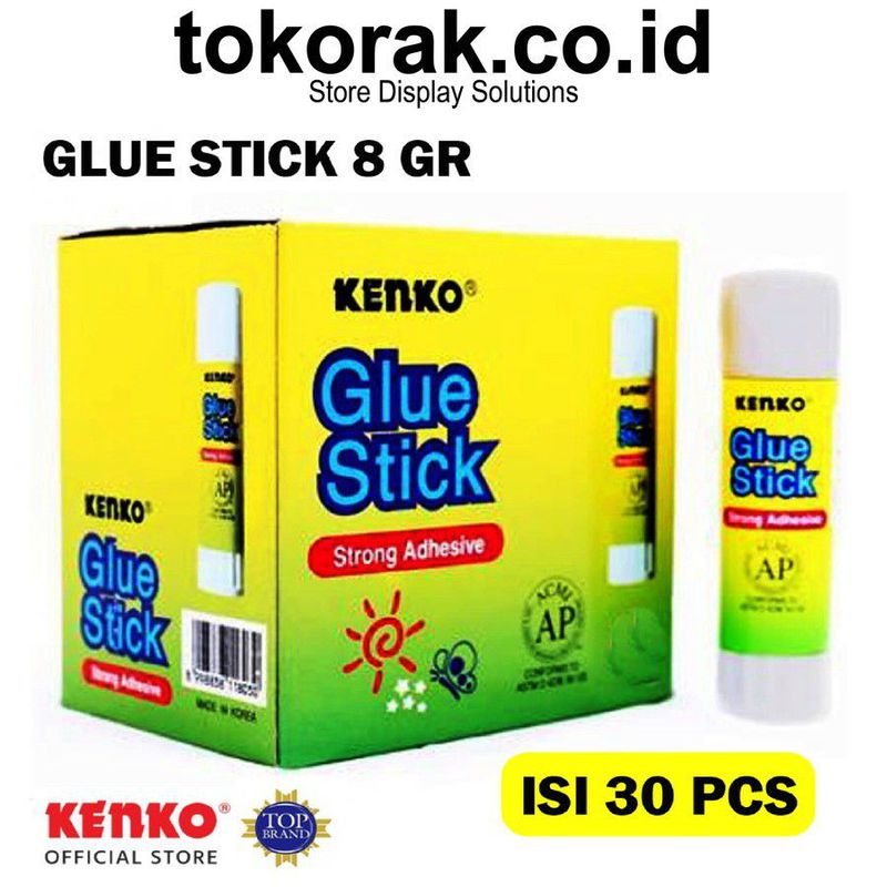 GLUE STICK KECIL KENKO 8 GR - LEM KERTAS - LEM STIK ISI 30 PCS