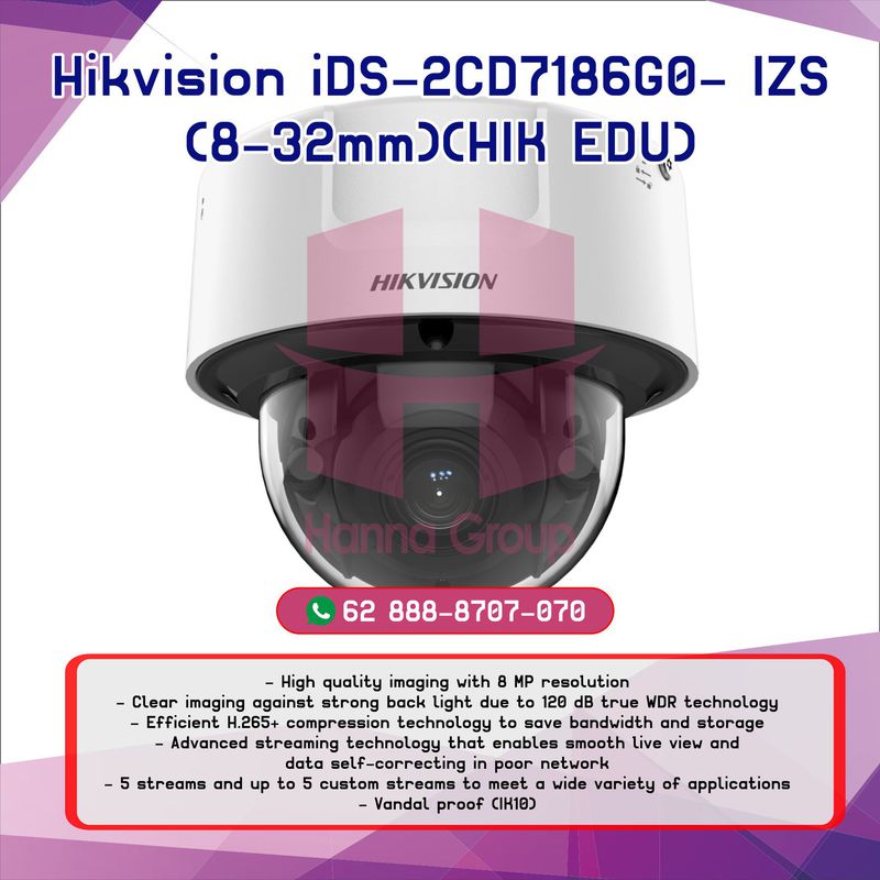 Hikvision iDS-2CD7186G0- IZS(8-32mm)(HIK EDU)/TEA Camera