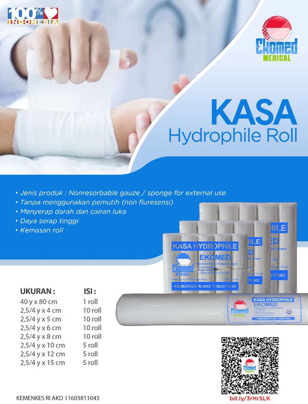 Kasa Hidrofil Roll (2,5/4 y x 10 cm)