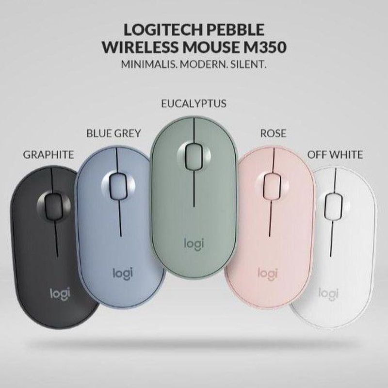 LOGITECH M350 PEBBLE WIRELESS SILENT MOUSE
