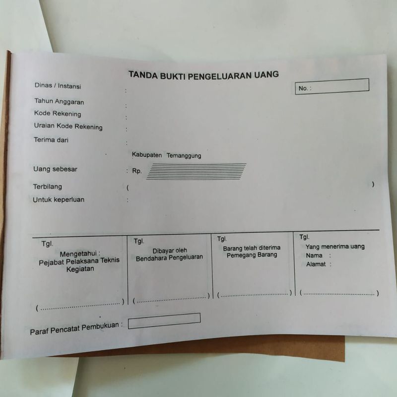 Buku Kwitansi Dinas