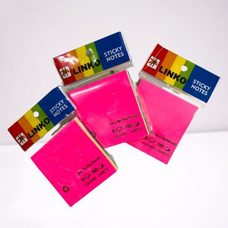Sticky Notes 5 Colours - 3in X 4in