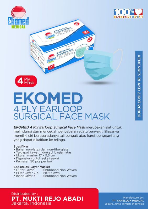 Masker 4 Ply Earloop