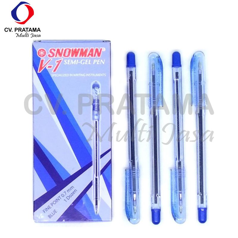 Snowman Bolpoint Biru V1