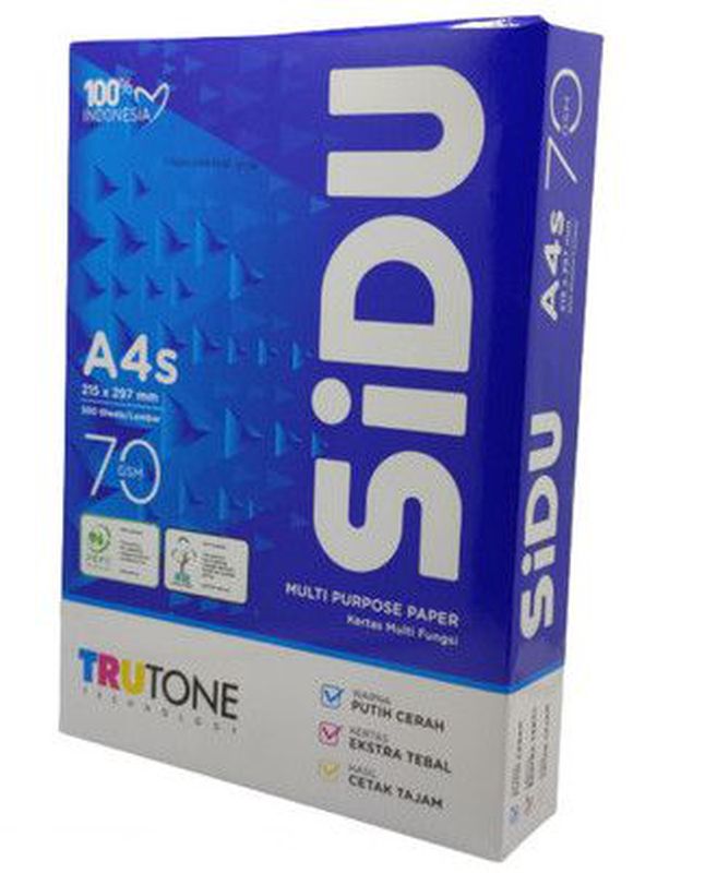 Kertas HVS A4s 70gr SIDU