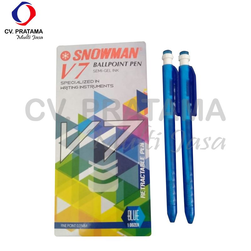 Snowman Bolpoint V7 Biru