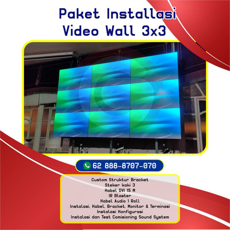 Paket Installsi Videowall 3x3