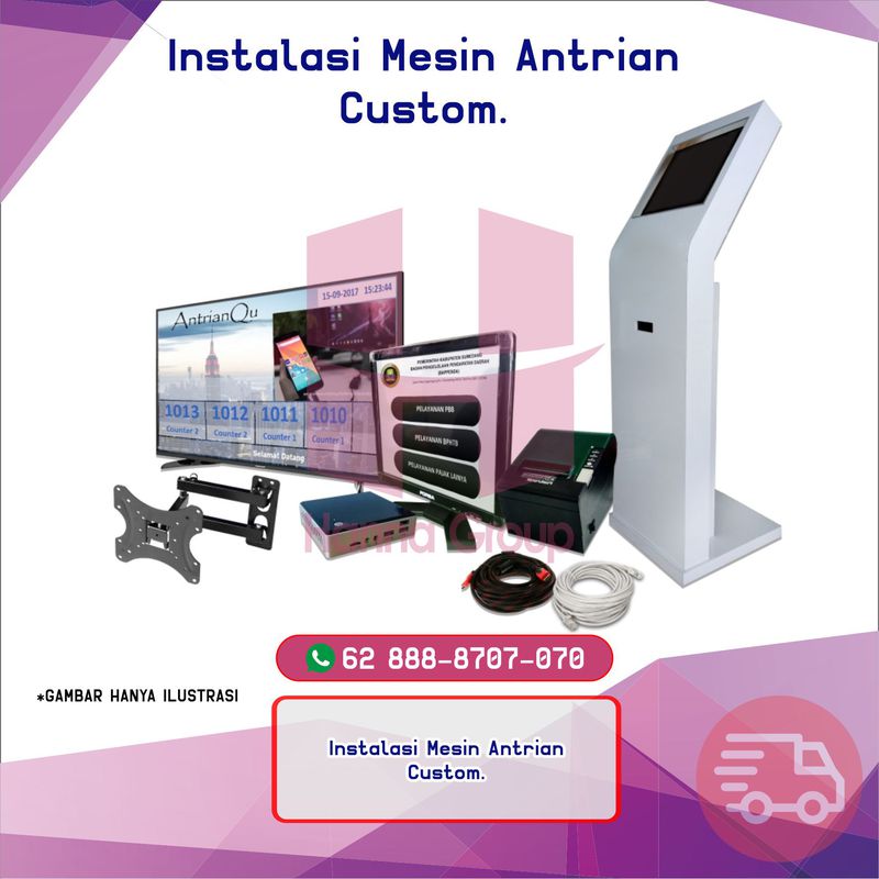 Instalasi Mesin Antrian Custom.