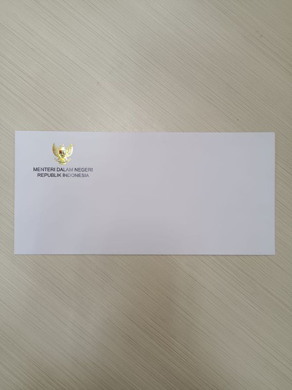Amplop Dinas Putih Logo Garuda MENDAGRI