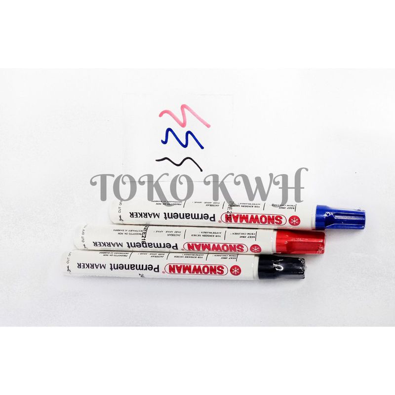 SPIDOL SNOWMAN PERMANENT MARKER PER PCS - Merah