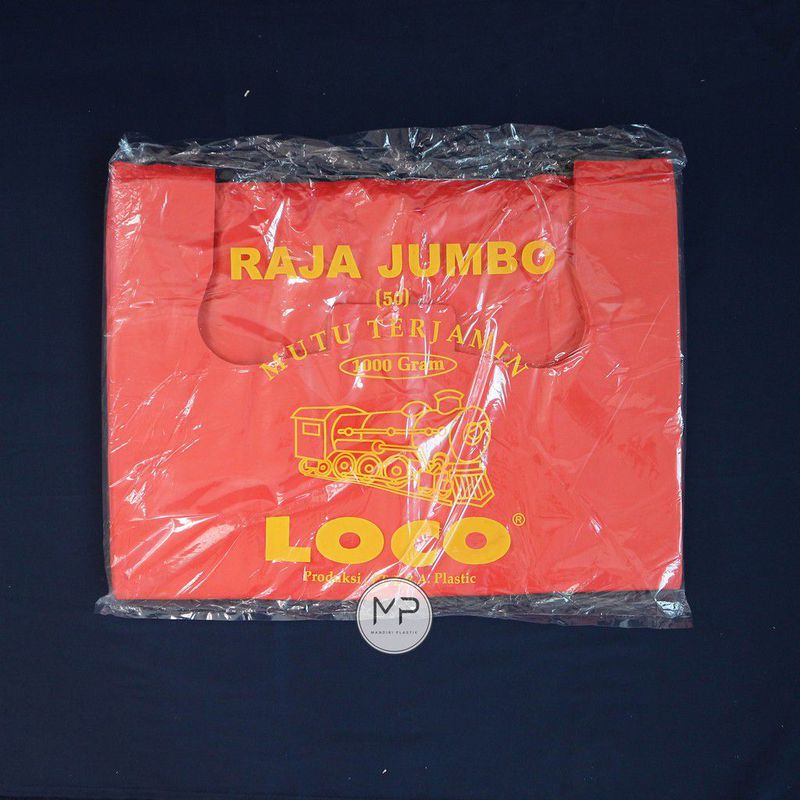 KANTONG PLASTIK MERAH 50 X 75