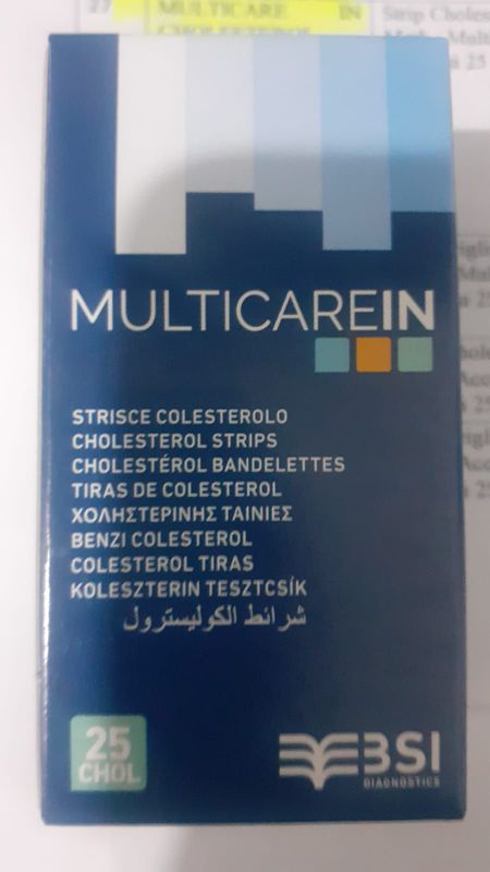MULTICARE IN CHOLESTEROL TEST STRIP 25'S
