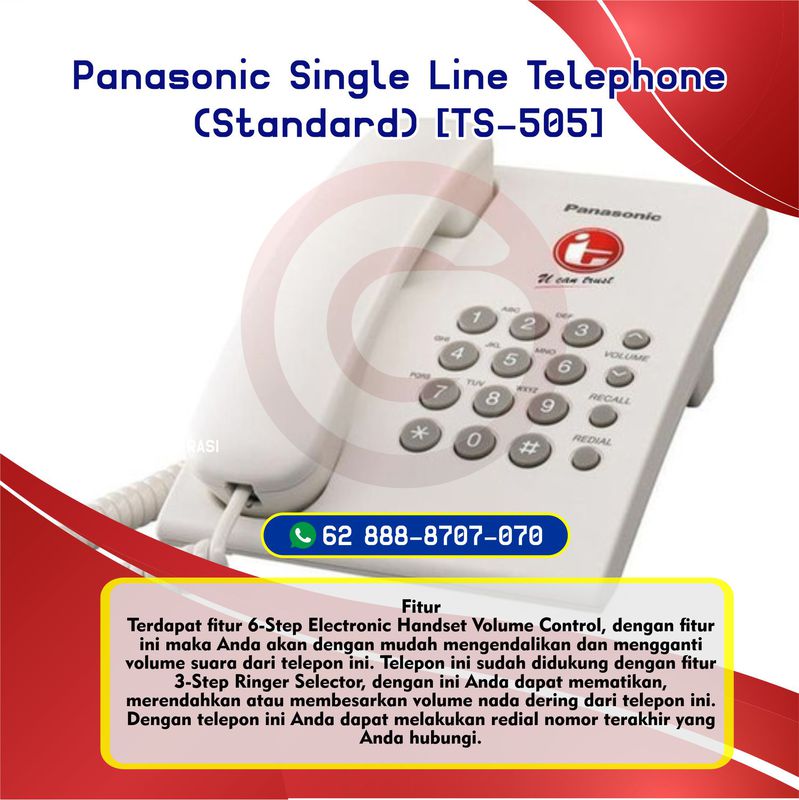 Panasonic Single Line Telephone (Standard) [TS-505]
