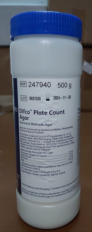 247940 BOTTLE PLATE COUNT AGAR 500G DIFCO