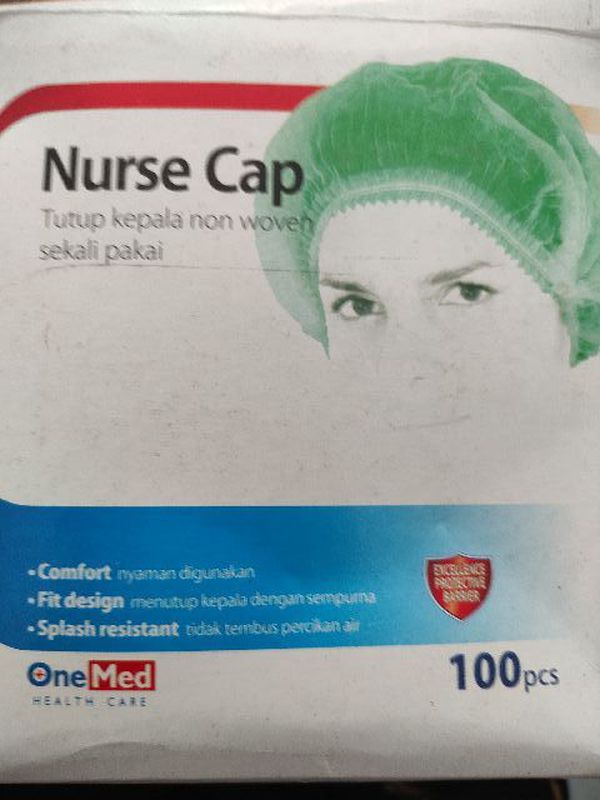 NURSE CAP ONE MED ISI 100 PC
