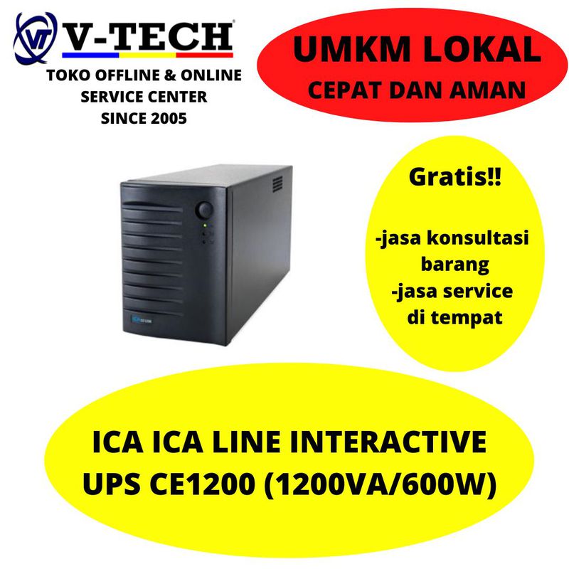 V-TECH ICA ICA LINE INTERACTIVE UPS CE1200 (1200VA/600W)