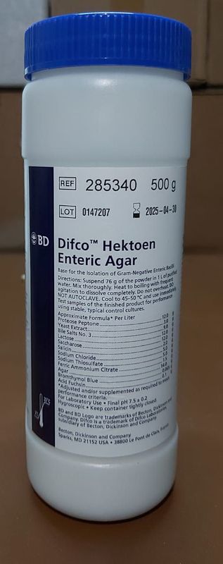 285340 BOTTLE HEKTOEN ENTERIC AGAR 500G DIFCO