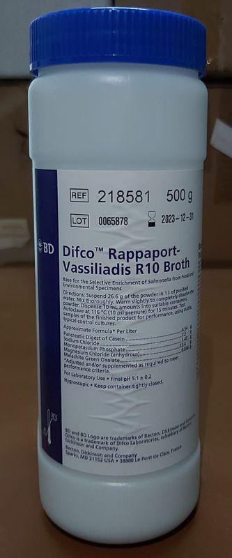 218581 BOTTLE RAPPAPORT VASSILIDAS R10 BR 500G DIFCO
