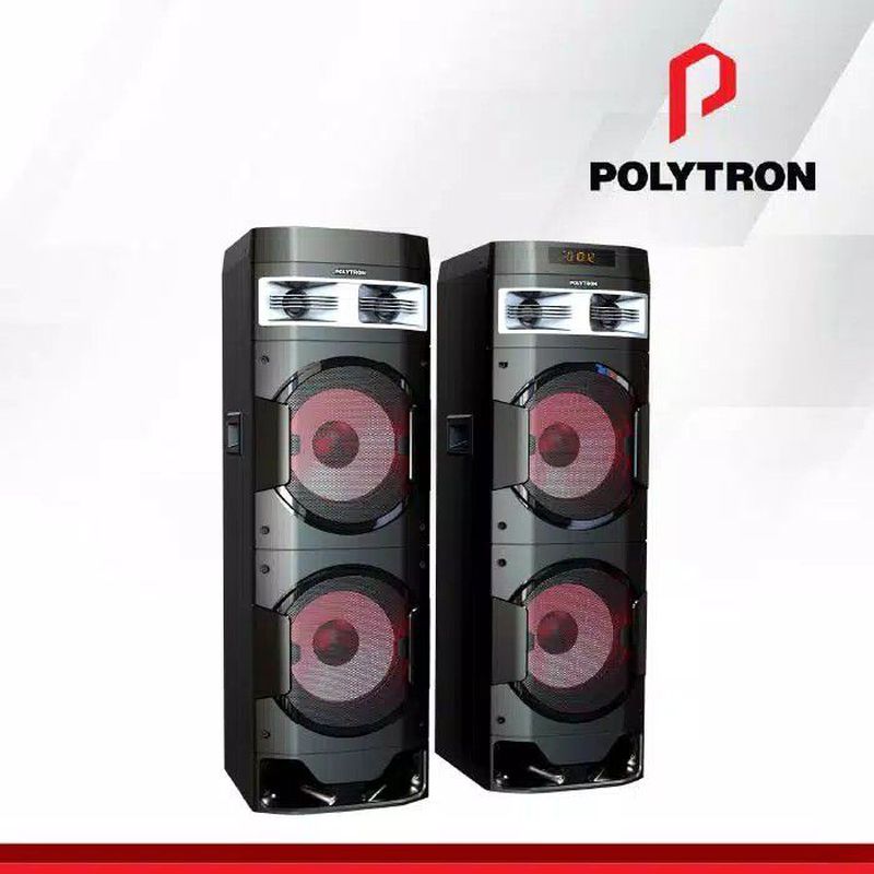 POLYTRON Active Speaker 10D22 /-FM Aktif 8 Inch Bluetooth Speaker, Karaoke