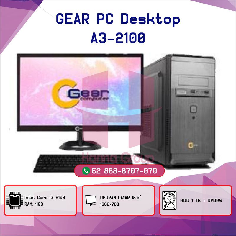 GEAR PC Desktop A3-2100