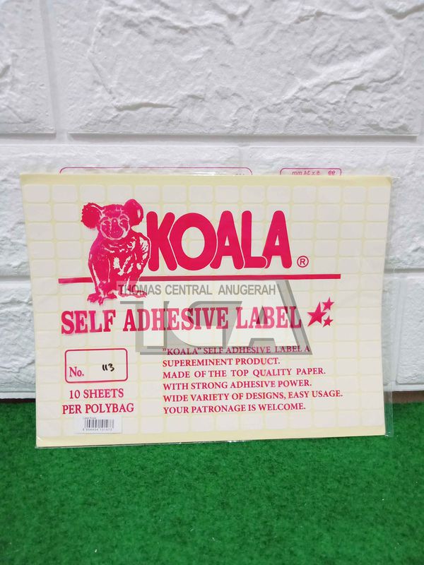 Kertas Sticker Label Koala No.113