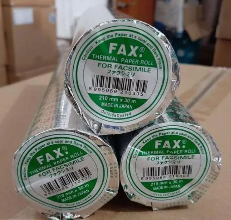 Kertas Fax (thermal paper), lebar 210, 30m/ rol