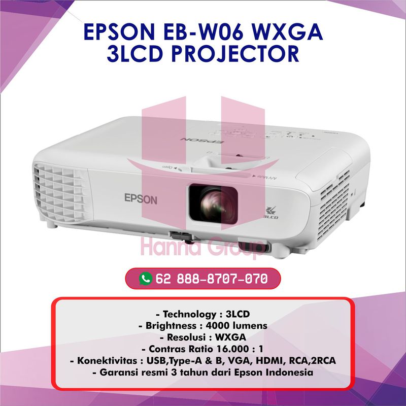 EPSON EB-W06 WXGA 3LCD PROJECTOR