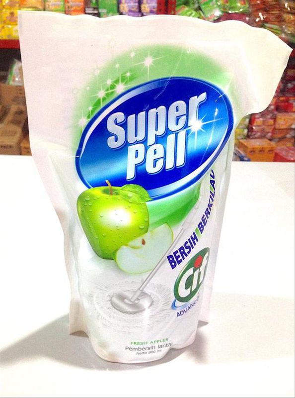 Pembersih Lantai Super Pell Apple Refill 800 ml