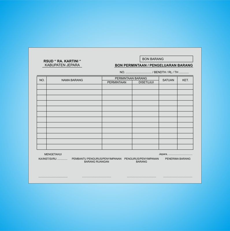 Blangko Bon Barang